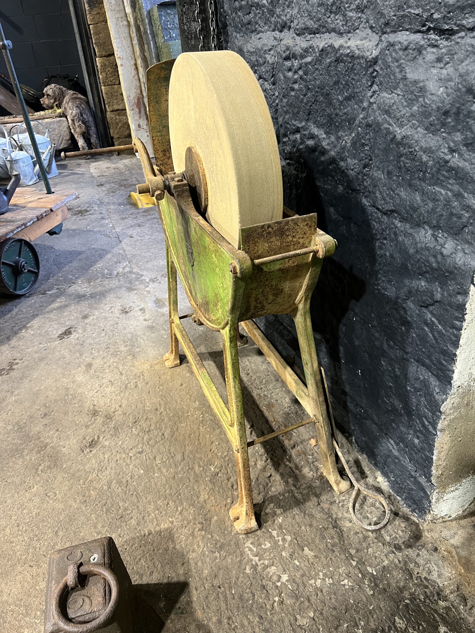 Cast iron knife sharpener / Grinding wheel - Squirrel Reclamation
