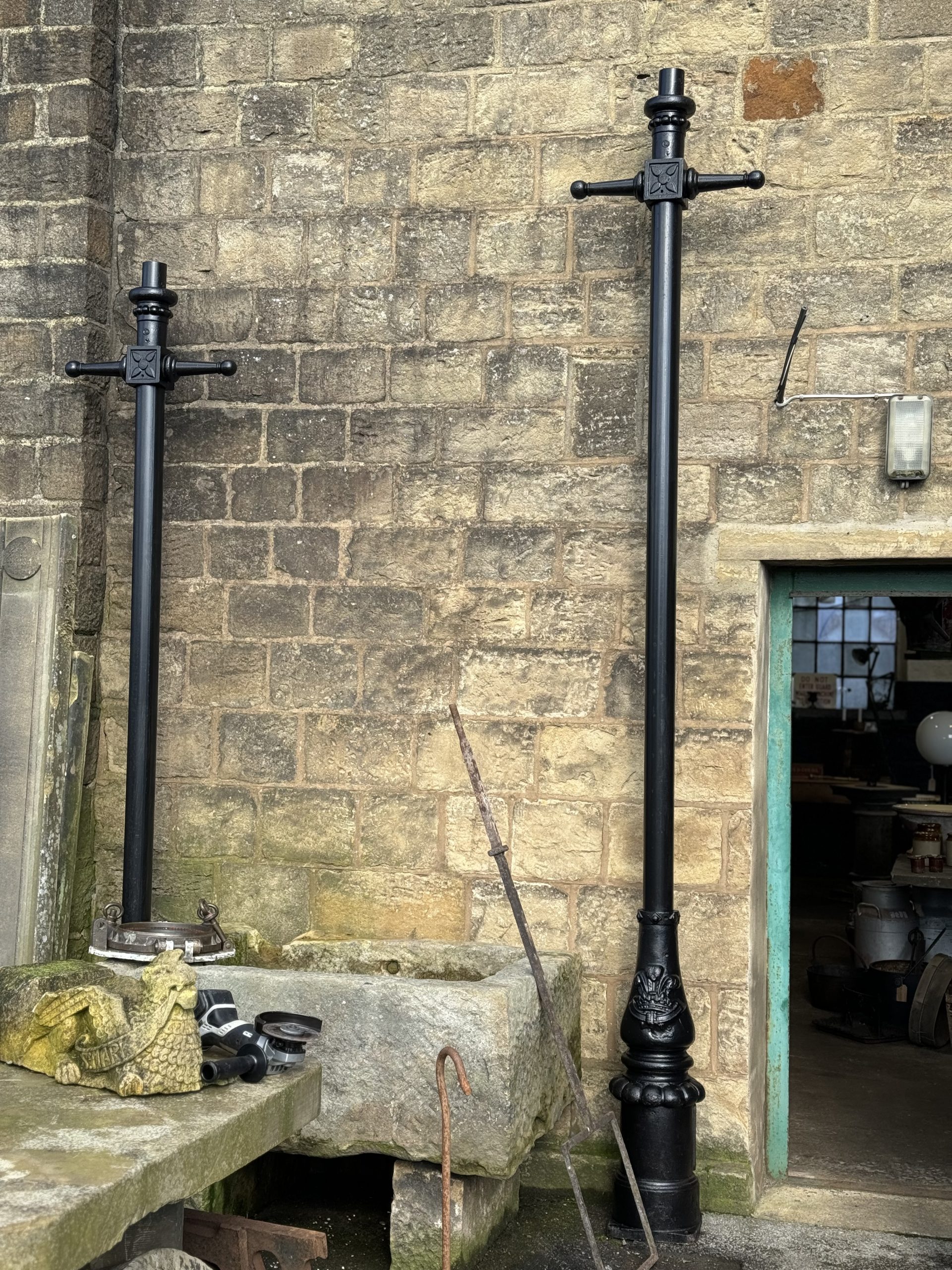 New Cast Iron Lamp Posts - Squirrel Reclamation